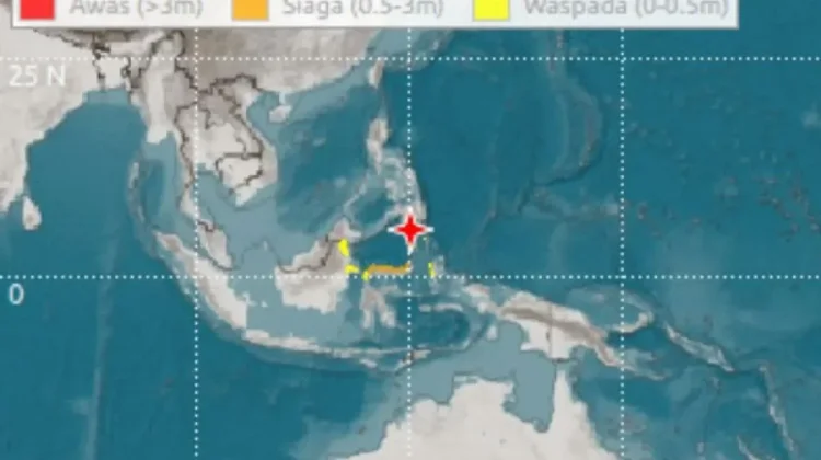 BMKG Lifts Tsunami Warning Following Major Magnitude 7.7 Sulawesi Sea ...