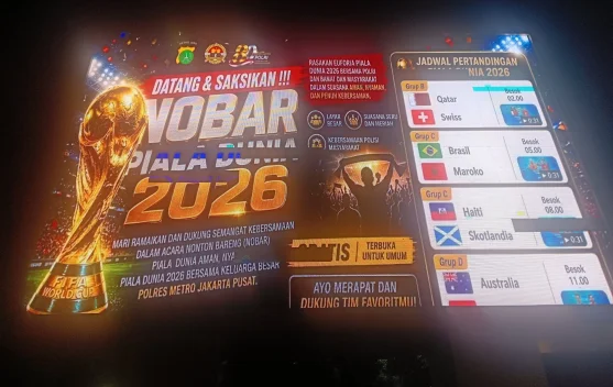 Polres Jakpus Gelar Nobar Piala Dunia 2026 Bersama Warga - RRI.co.id