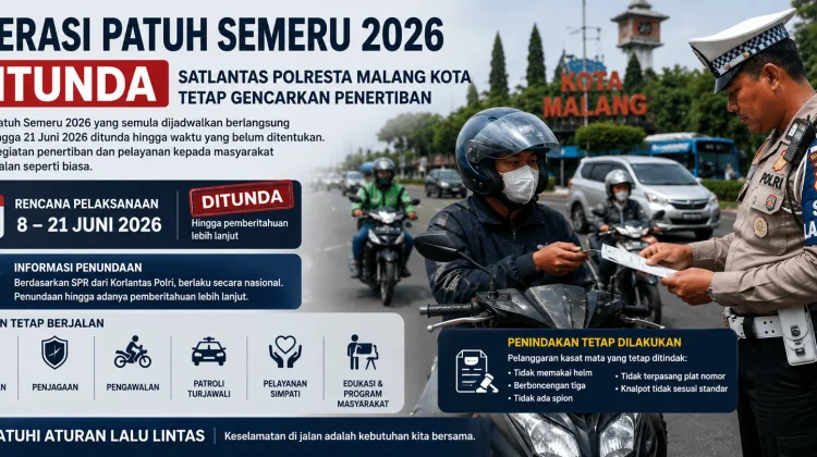Operasi Patuh Semeru 2026 Ditunda, Polresta Malang Kota Tetap Gencar ...