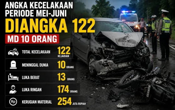 Kecelakaan di Sulbar Capai 122 Kasus, Meninggal 10 Orang - RRI.co.id