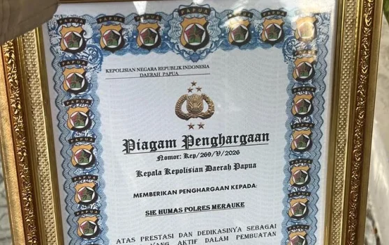 Polres Merauke Raih Penghargaan Humas Humanis - RRI.co.id