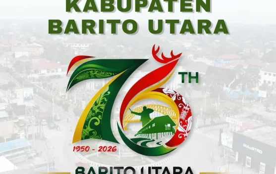 Logo Hari Jadi Barito Utara 2026 Dominan Tiga Warna - RRI.co.id