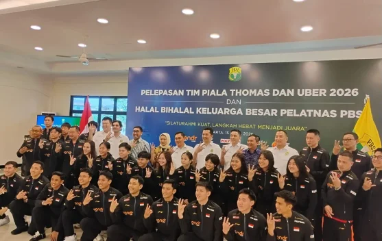 PP PBSI Resmi Lepas Tim Piala Thomas dan Uber 2026 ke Denmark - RRI.co.id