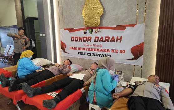 Hari Bhayangkara ke-80, Polres Batang Donorkan Ratusan Kantong Darah ...