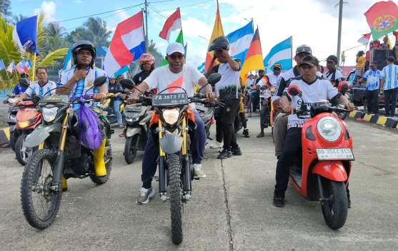 Bupati Waropen Lepas Konvoi Meriah Sambut Piala Dunia 2026 - RRI.co.id