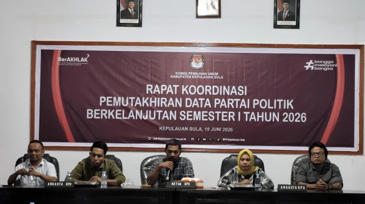 KPU Kepulauan Sula Gelar Rakor Pemutakhiran Data Parpol - RRI.co.id