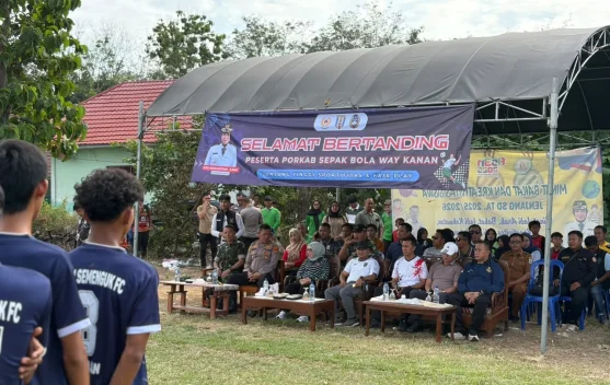Bupati Ayu Buka Porkab Way Kanan 2026 Cabor Sepak Bola - RRI.co.id