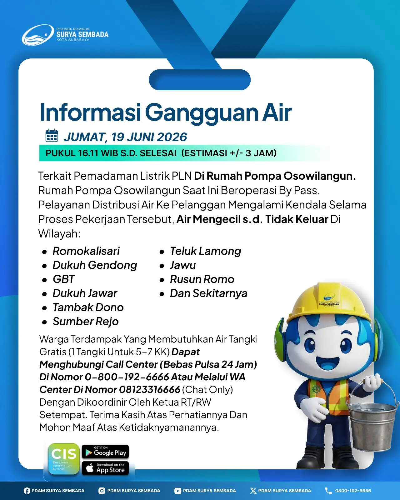 Gangguan Listrik Sebabkan Distribusi Air di Surabaya Tersendat - RRI.co.id